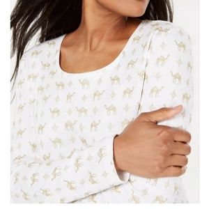 Karen Scott | Tops | Karen Scott Womens Camel Print Top White Color ...